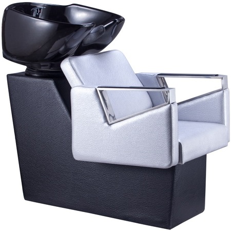 Scaun pentru salon cu lavoar pentru spalarea parului Tomas Argint ...