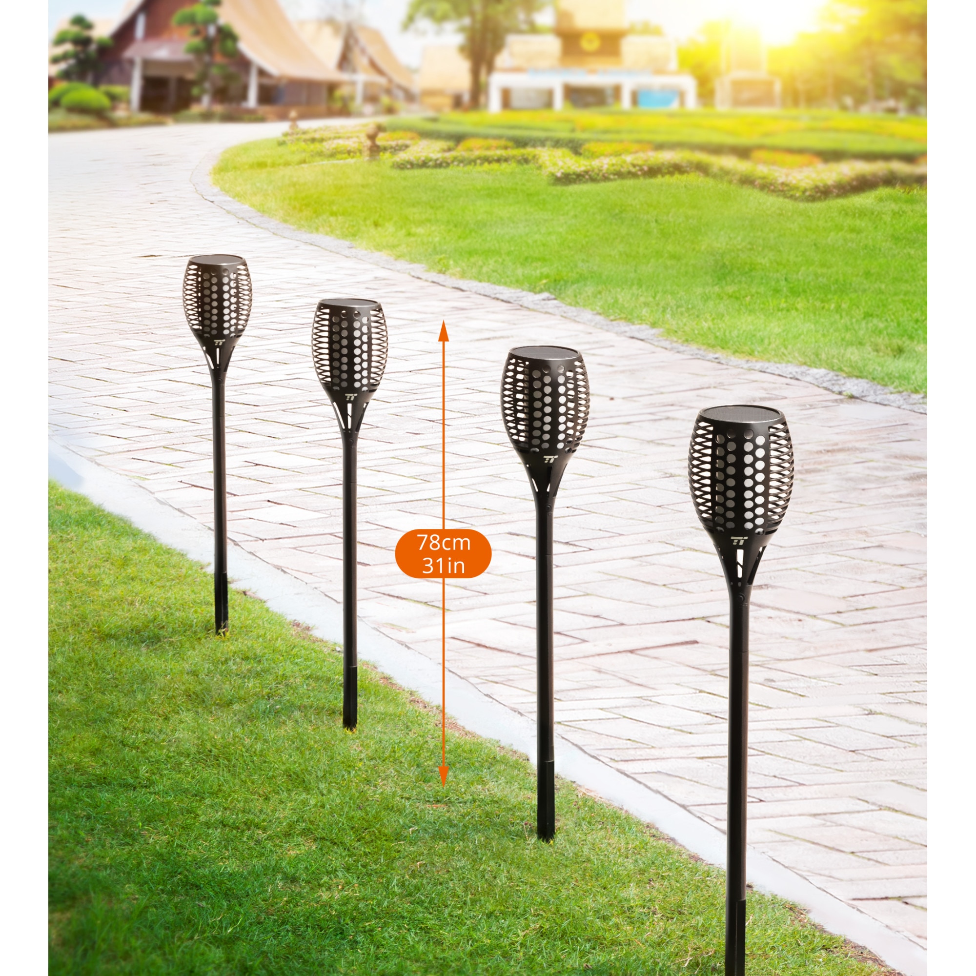 Set 4 lampi solare LED TaoTronics TT-SL004 pentru curte, gradina si ...