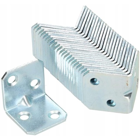 Set 50 coltare metalice mobilier, Kotarbau, 25x25x25 mm, Argintiu - eMAG.ro