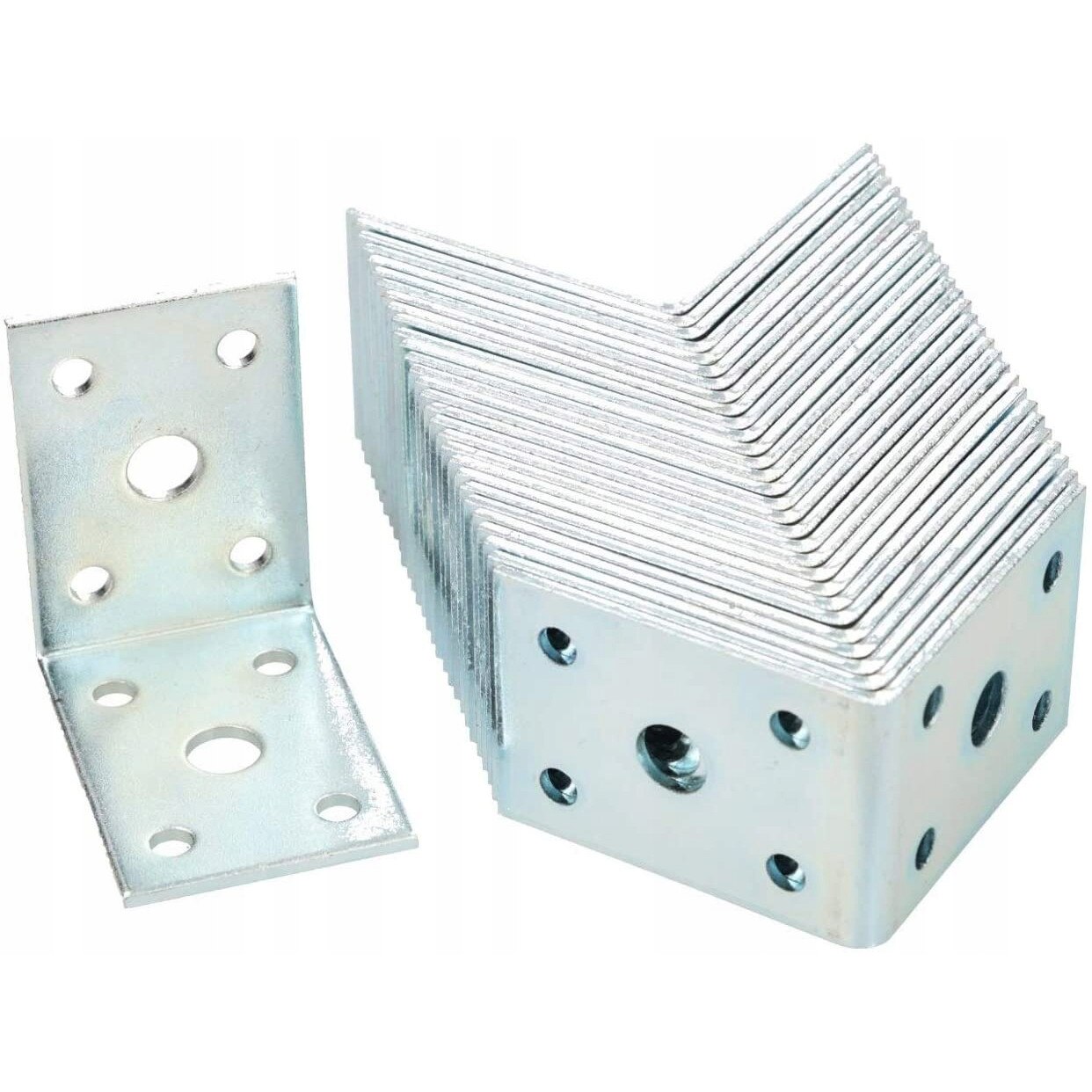 Set 50 coltare metalice mobilier, Kotarbau, 50x50x35 mm, Argintiu - eMAG.ro