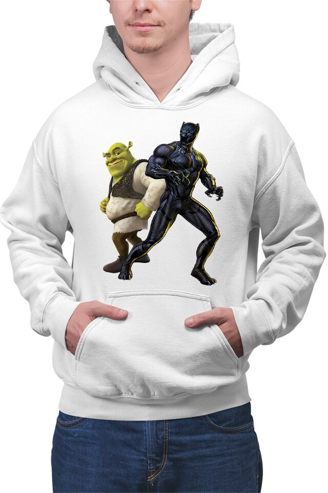 Hanorac barbati Black Panter Marvel Cinematic Universe Shrek, alb ...