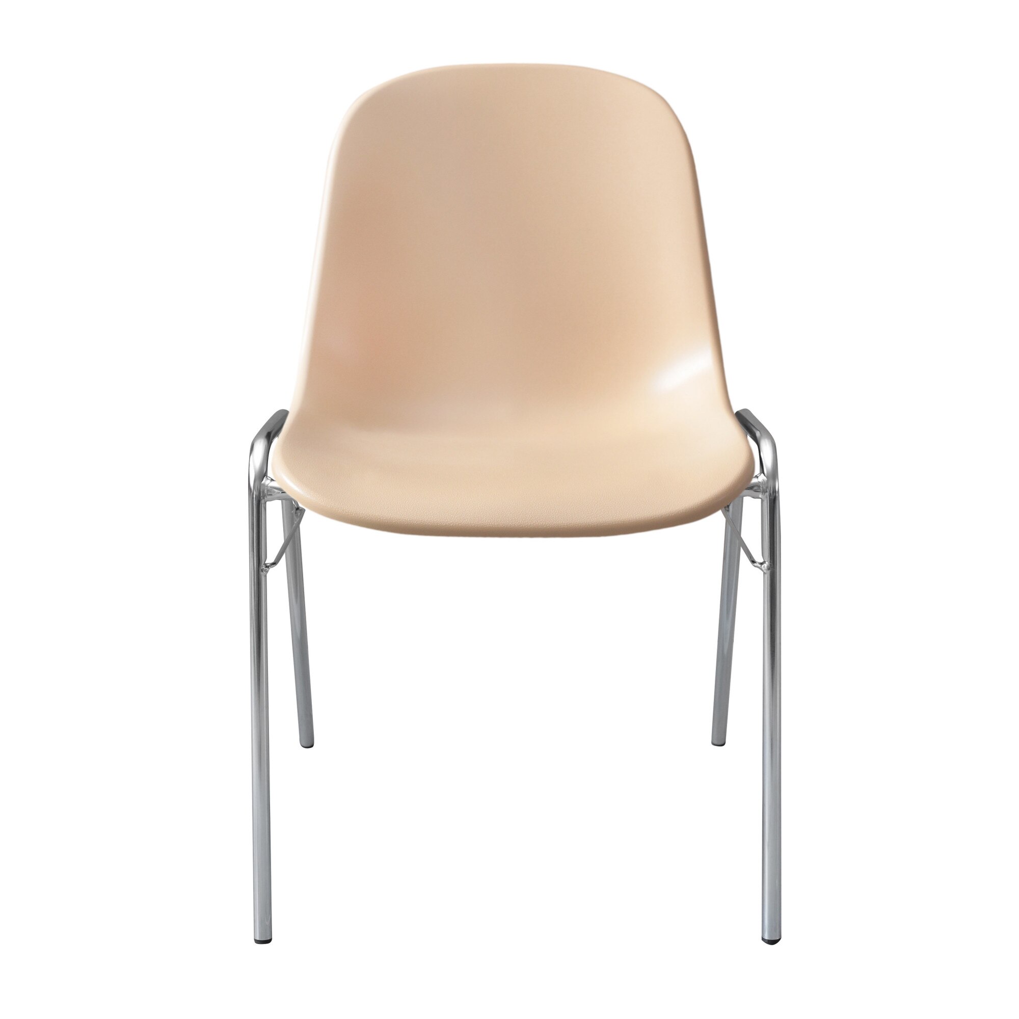 Scaun de vizitator Beta, cadru cromat, polipropilena, bej - eMAG.ro