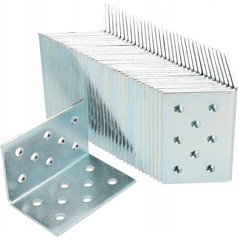 Set 100 coltare metalice mobilier, Kotarbau, 40x40x60 mm, Argintiu ...