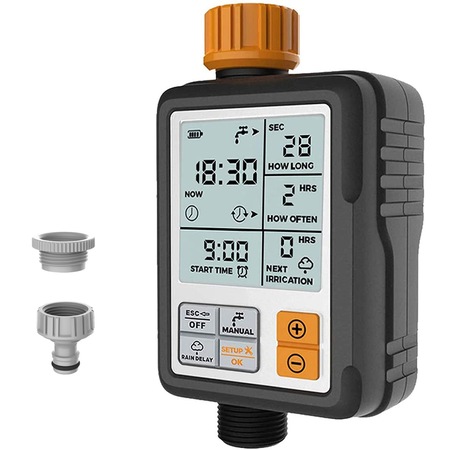 Programator pentru irigare/udare, Vaxiuja, IPX5 rezistent la apa, LCD ...