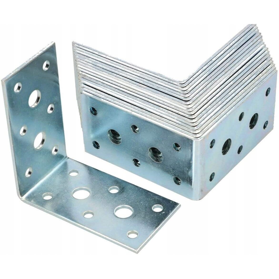 Set 50 coltare metalice mobilier, Kotarbau, 75x75x40 mm, Argintiu - eMAG.ro