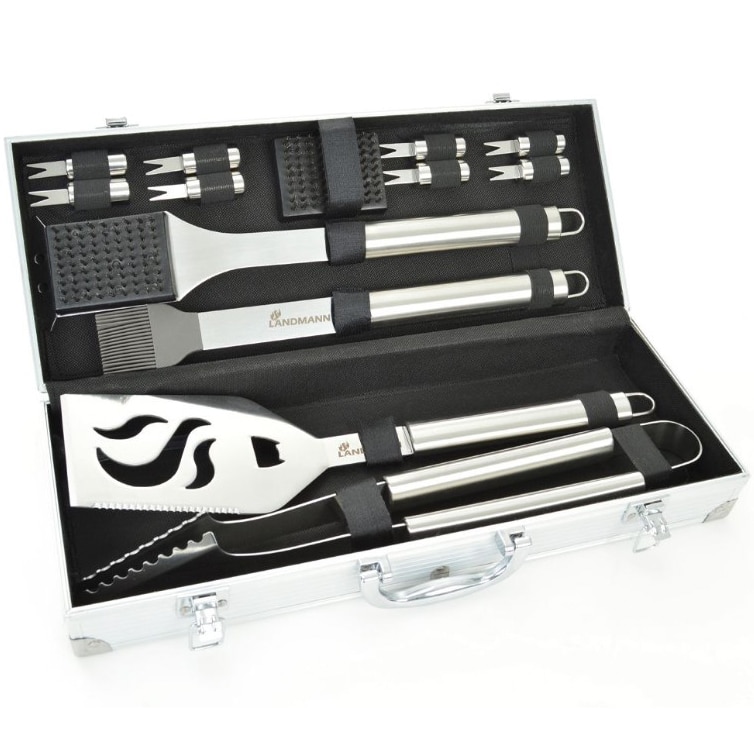 Set inox Grillchef, 13 piese, otel inoxidabil, 44.1x19.x8.1 cm - eMAG.ro