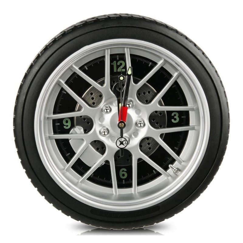 Ceas roata masina iluminat LED, PROCART, diametru 35.2 cm, quartz ...