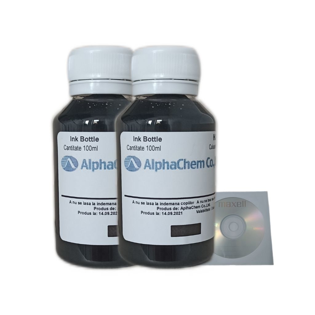 Комплект бутилки с мастило, съвместими с AlphaChem, Brother 2x100 ml ...