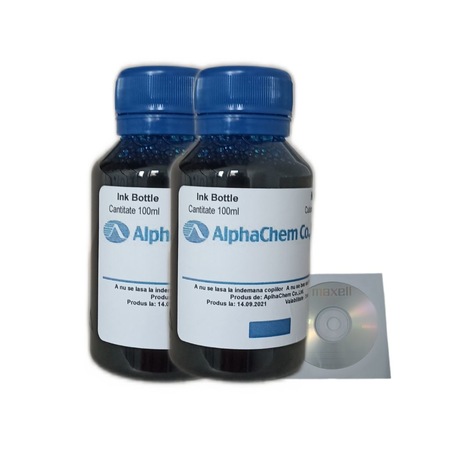 Комплект бутилки с мастило, съвместими с AlphaChem, Brother 2x100 ml ...