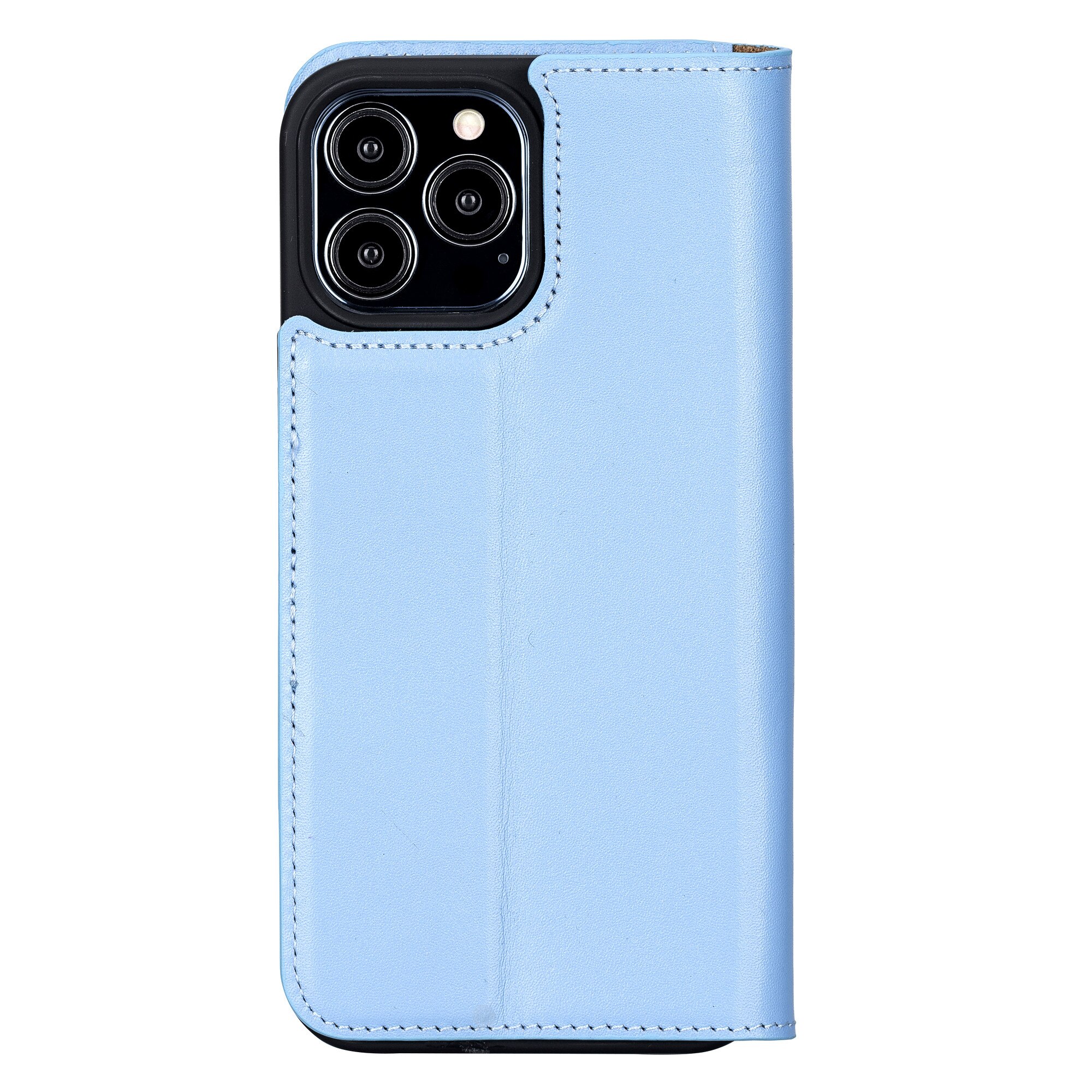 iPhone 13 Pro Max Prémium természetes bőr vékony tok, könyvtípus ...