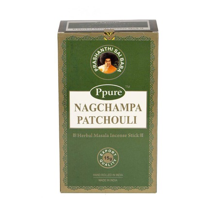 Nagchampa Premium illatos pálcikák, Ppure, zöld pacsuli, 12 dobozos ...