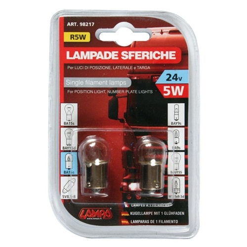 Set 2 Becuri auto, Lampa, Monopolar, Lumini de pozitie, 24V, 5W ...