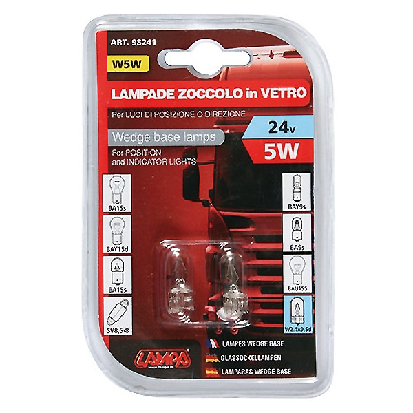 Set 2 Lampi auto, Lampa, Halogen, 24V, 5W, Argintiu - eMAG.ro