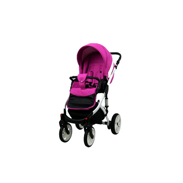 Carucior bebelusi 4in1 BabyLux LILLY, ISOFIX, roz/alb - eMAG.ro