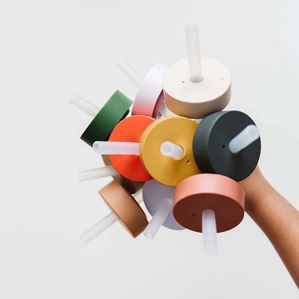 Цветна сламка с капак за бутилки Bink, лилаво лилаво - eMAG.bg