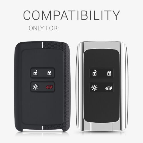 Калъф за автомобилен ключ Kwmobile, За Renault/Dacia, 4 бутона, Keyless ...