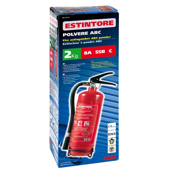 Extinctor cu manometru Lampa, 2 kg, Rosu/Negru - eMAG.ro