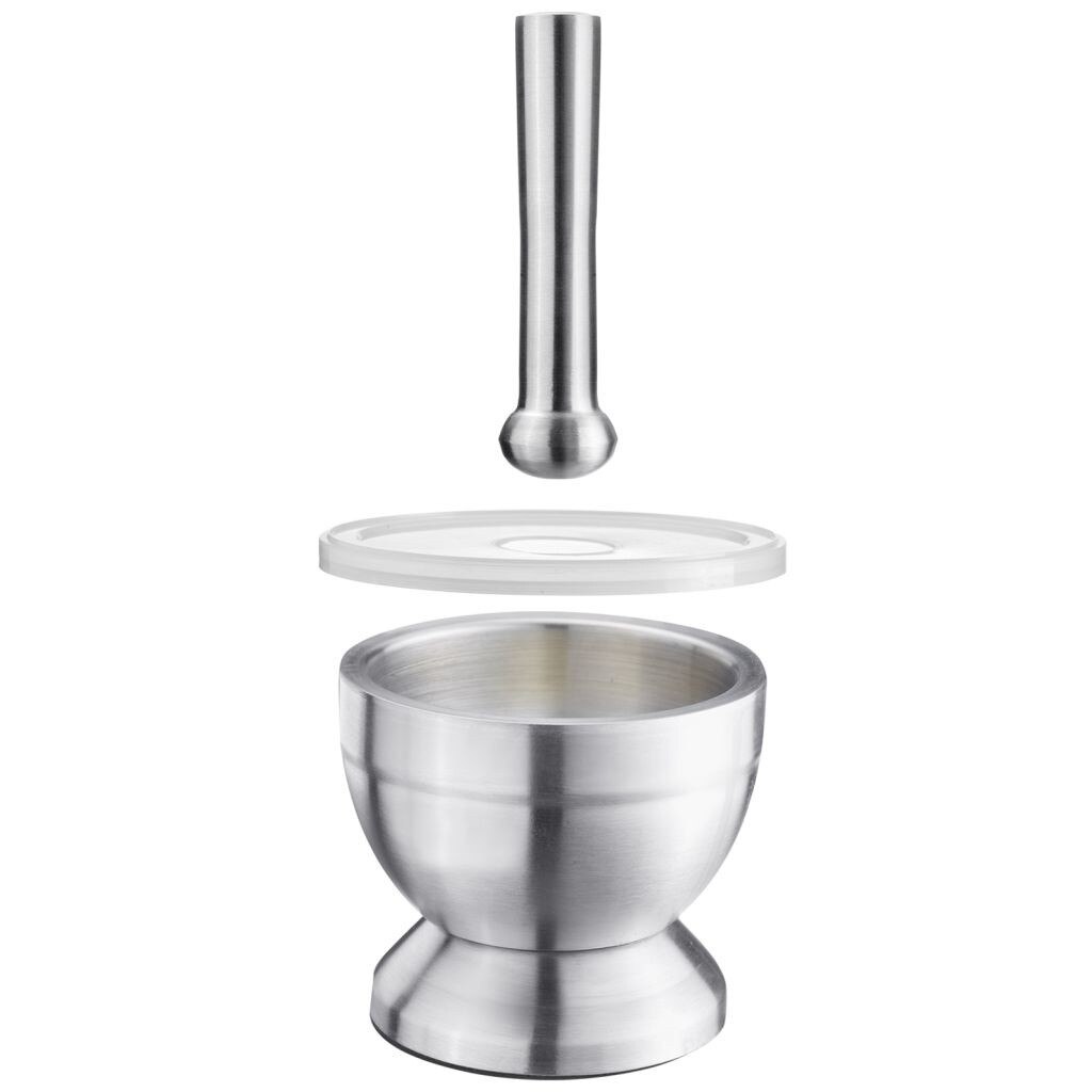 Mojar cu pistil si capac, inox, 10 cm - Westmark - eMAG.ro