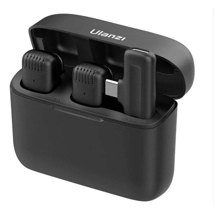 Sistem wireless Ulanzi J12 cu 2xMicrofon lavaliera Transmitator si ...