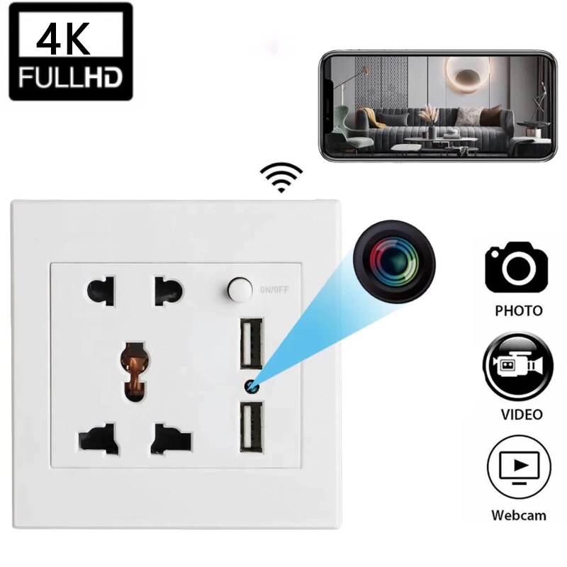 Priza cu camera spion SYNO, Functie HD, WIFI - eMAG.ro