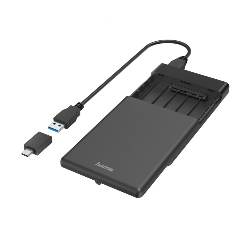 Rack extern pentru hard disk, Hama, 2.5", SSD/HDD, USB 3.2. SATA III ...