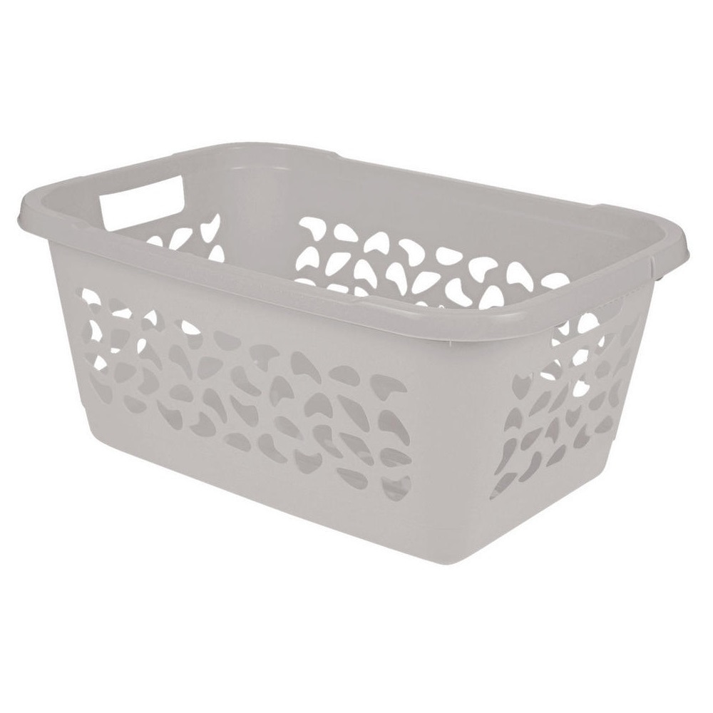 Cos de rufe din plastic perforat, Gri, 65 x 44 x 28 cm - eMAG.ro