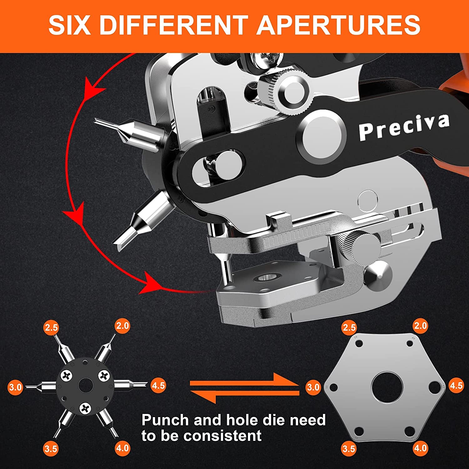 Cleste preducea pentru perforare rotativ, profesional, 2-4.5 mm ...