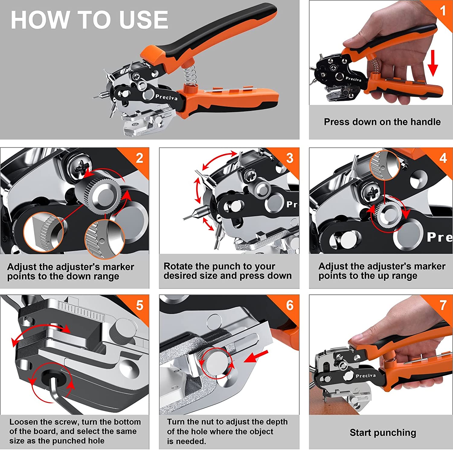 Cleste preducea pentru perforare rotativ, profesional, 2-4.5 mm ...