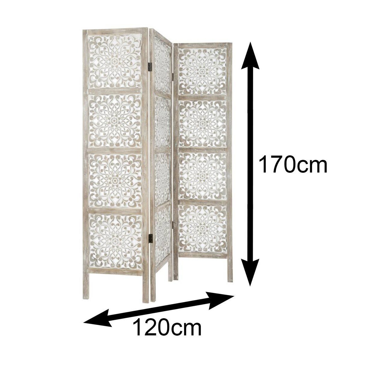 Paravan, Lemn, Bej/Alb - eMAG.ro