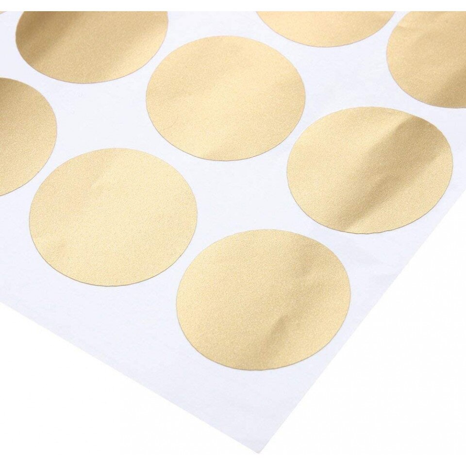 Set de buline autoadezive Slivercolor, 216 piese, vinil, auriu, 3 cm ...