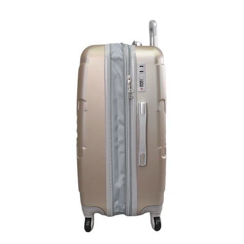 Set valize, Perfect line, ABS,, 77/30/50 cm, Extender, Bej, 3 piese ...