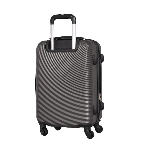 Set valize, Perfect line, ABS, 58/24/40 cm, Roti detasabile, Gri inchis ...