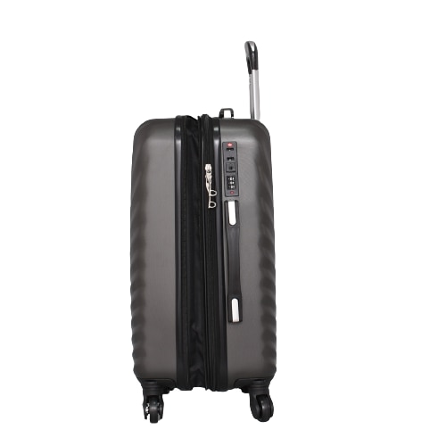 Set valize, Perfect line, ABS, 58/24/40 cm, Roti detasabile, Gri inchis ...