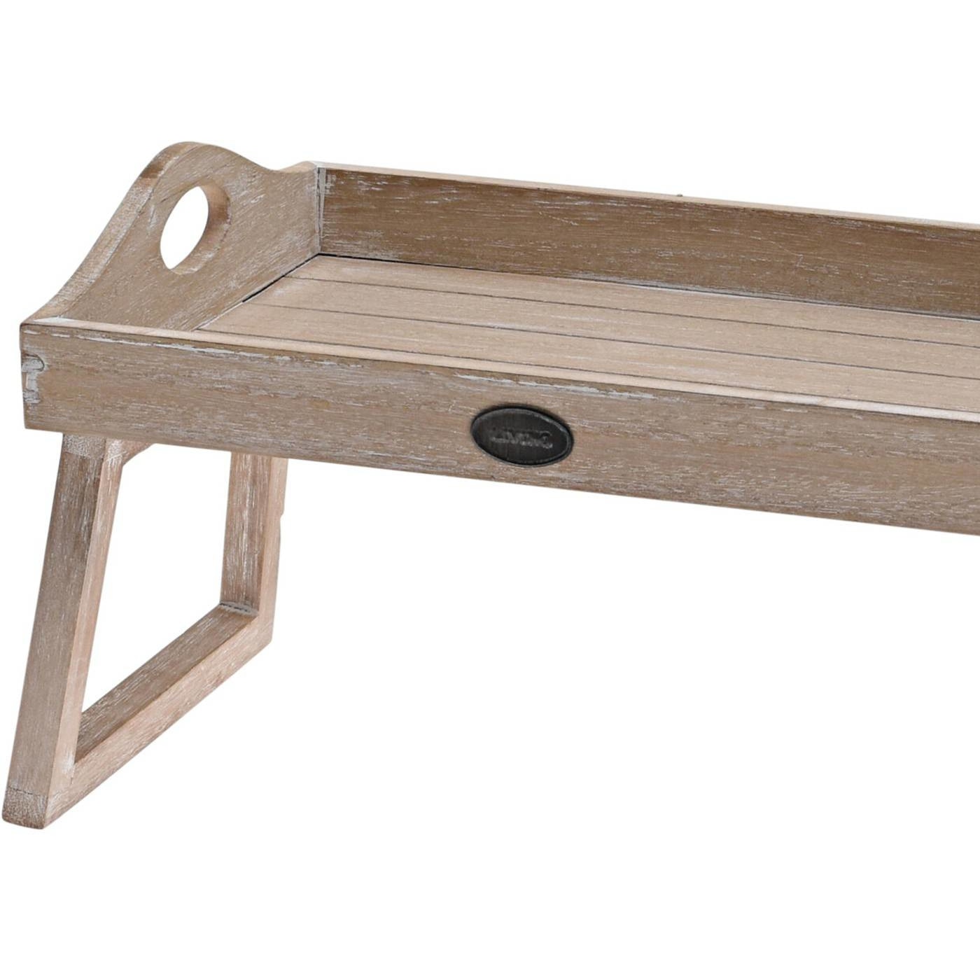 Tava servire, Lemn, 30 x 20 x 18 cm, Bej - eMAG.ro