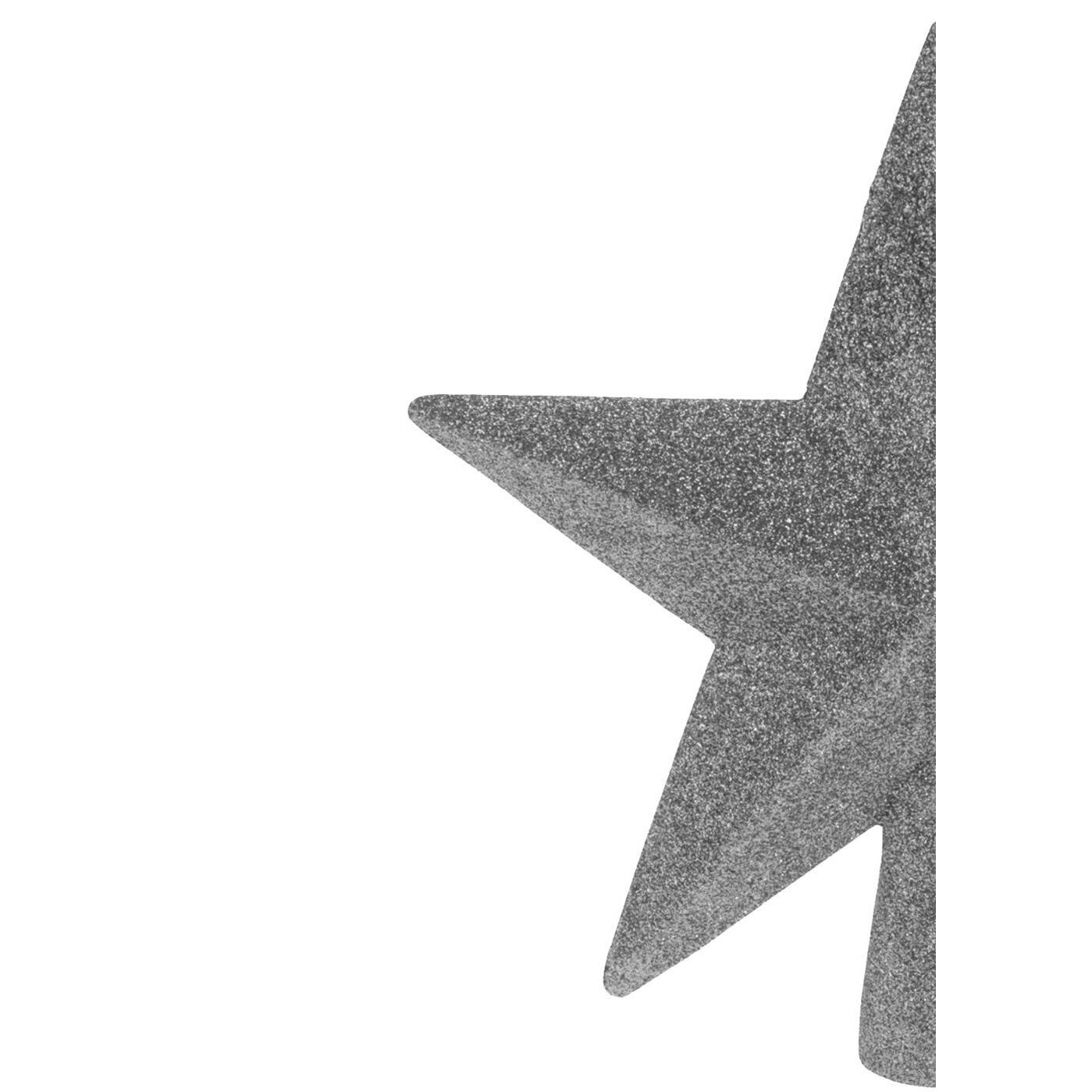 Varf de brad, Stea, Cu sclipici, Argintiu - eMAG.ro