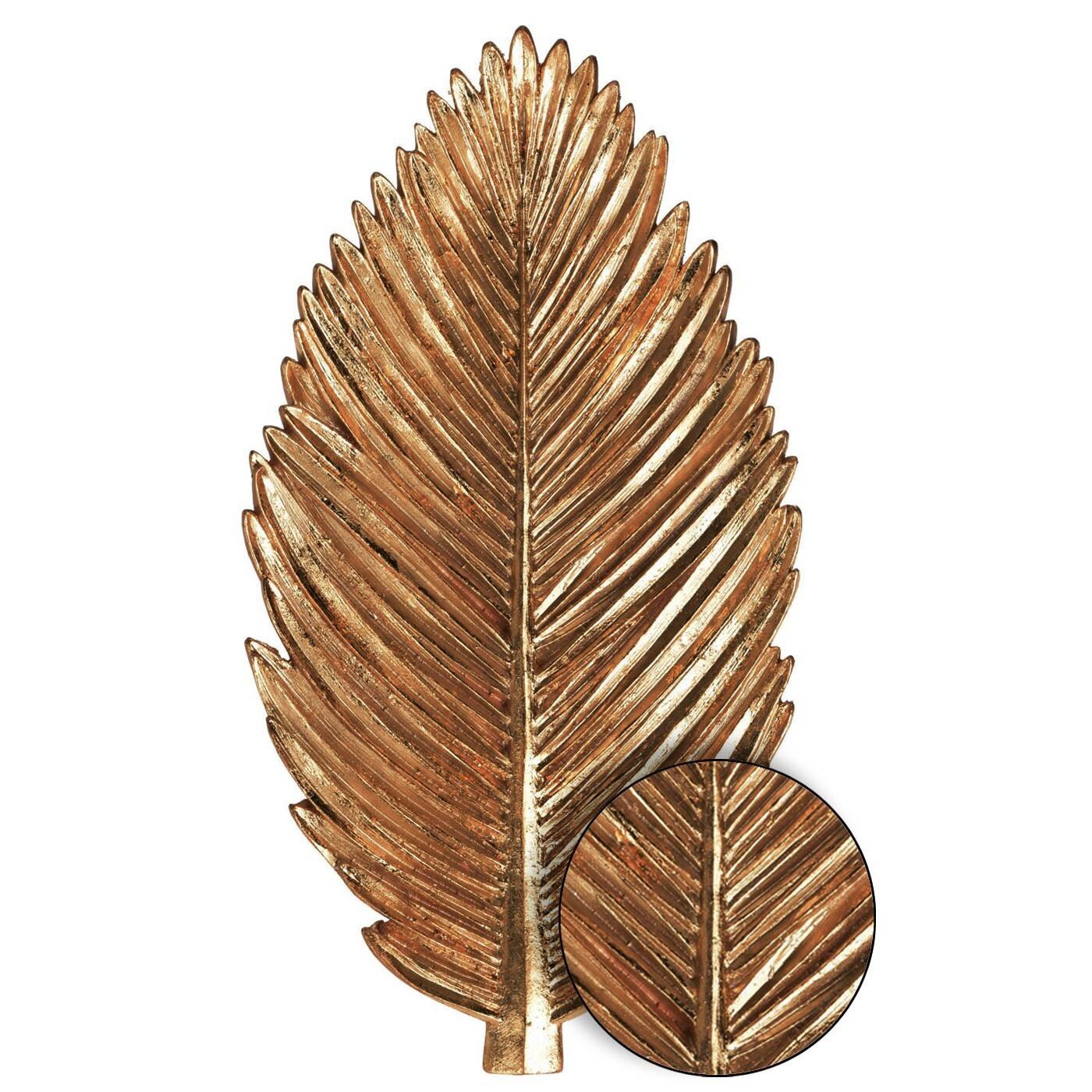 Frunza decorativa, De perete, 28 x 15 cm, Polirasina, Aramiu - eMAG.ro