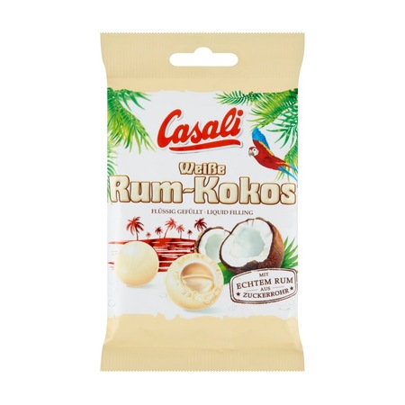 Drajee rom-nuca de cocos cu umplutura lichida in ciocolata alba, Casali ...