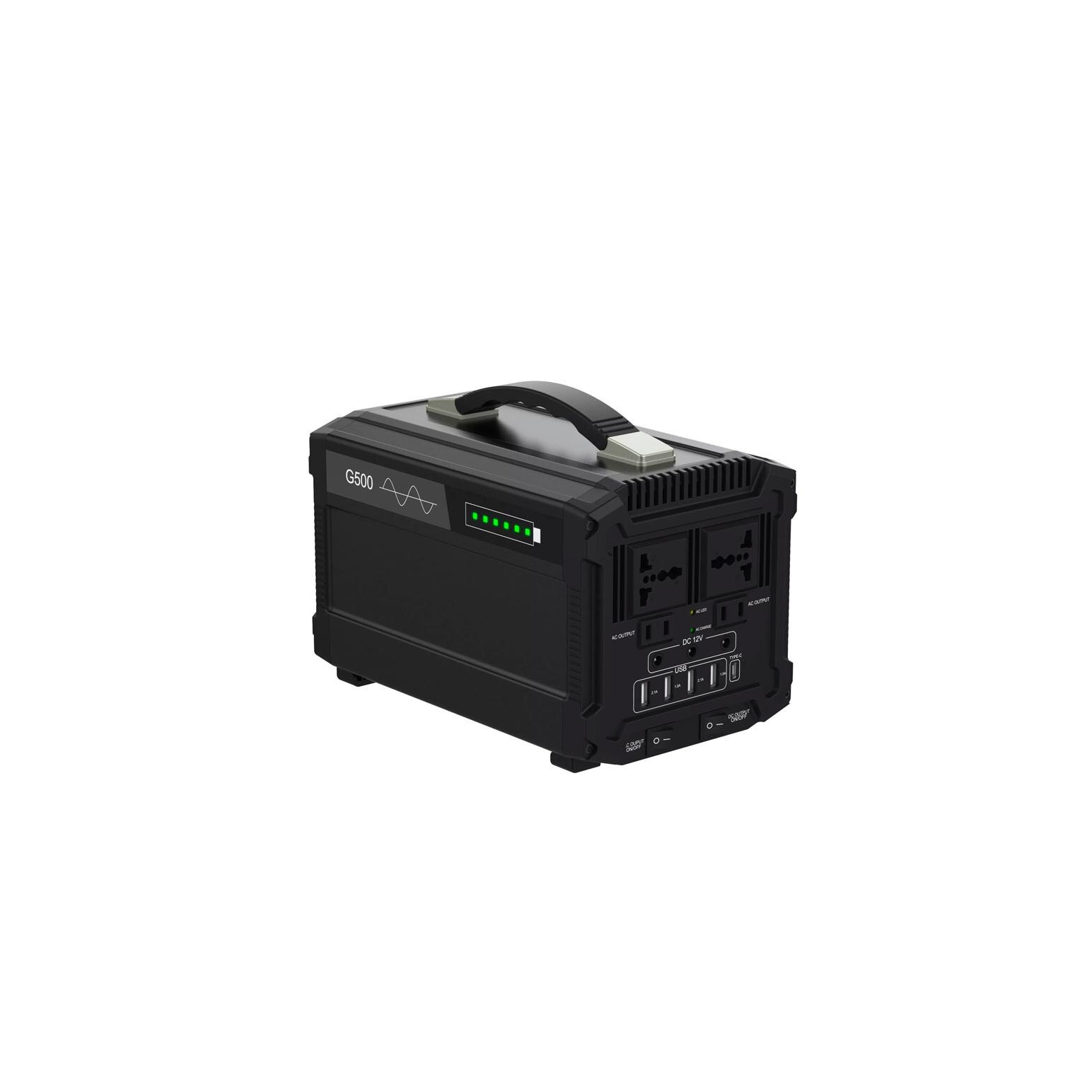 Acumulator Portabil Compatibil Cu Panou Solar Putere 500W Capacitatea Acumulator Portabil Compatibil Cu Panou Solar Putere 500W Capacitatea