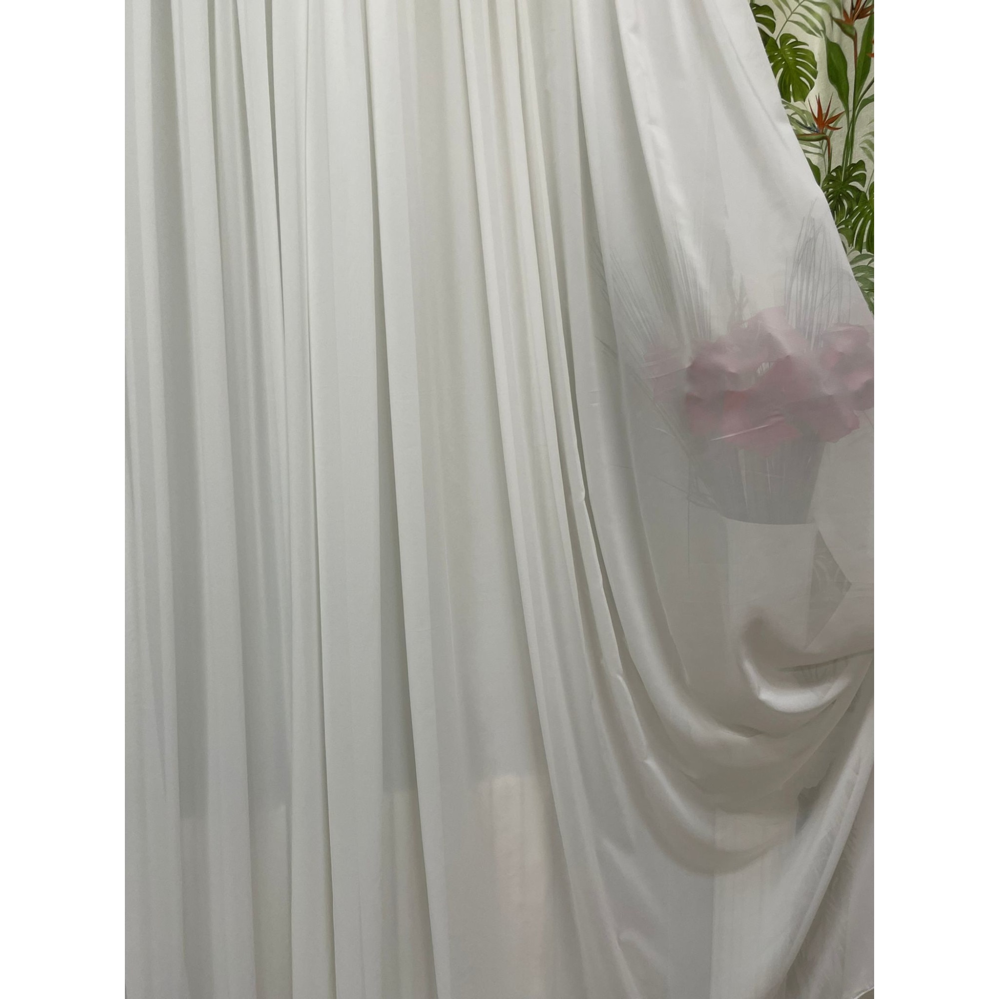 Perdea voal matase culoare alb, 400x245cm colectia "Chinoiserie ...