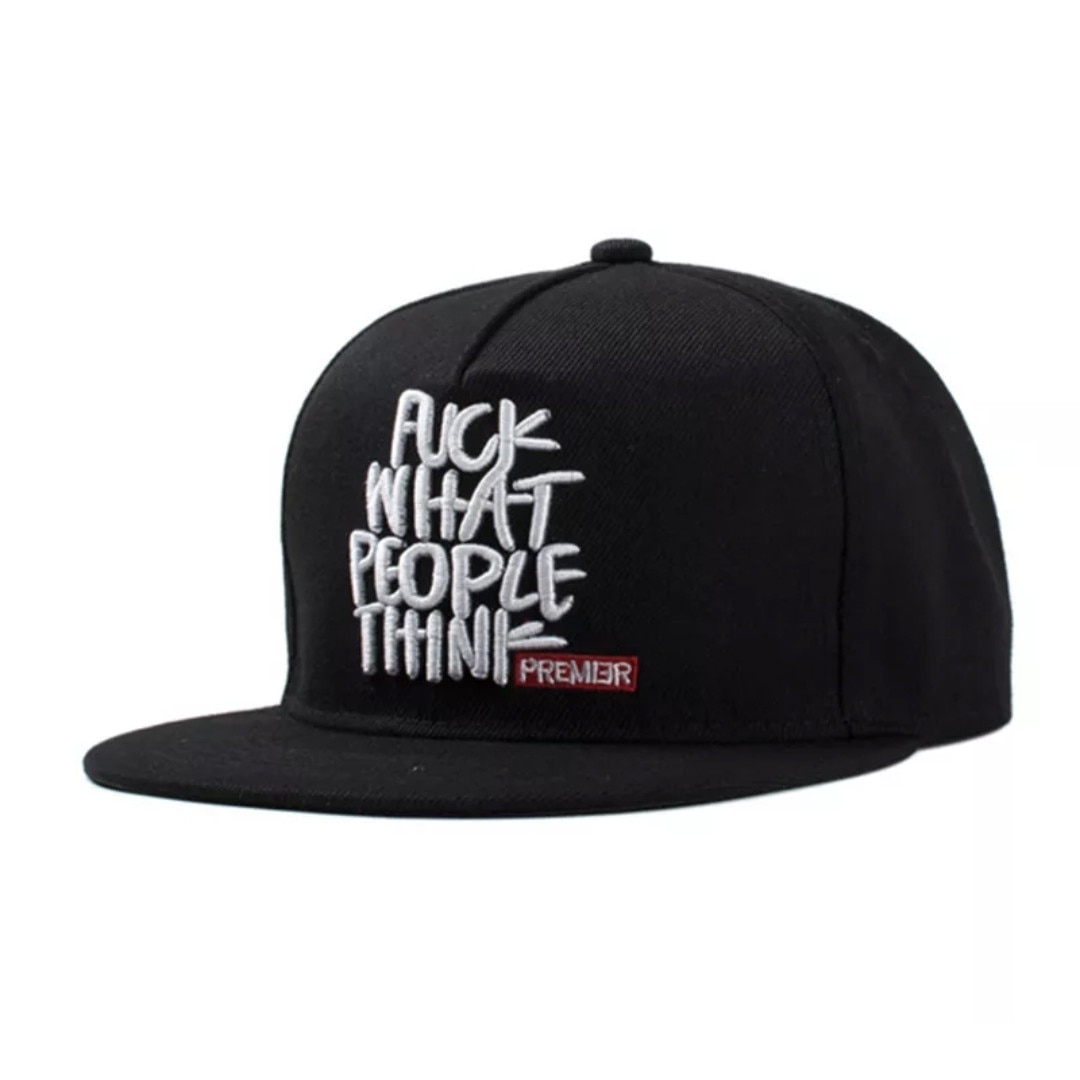 Sapca Flat Snapback, CUS7OMind, Narrow Minded, One size, Black/White ...
