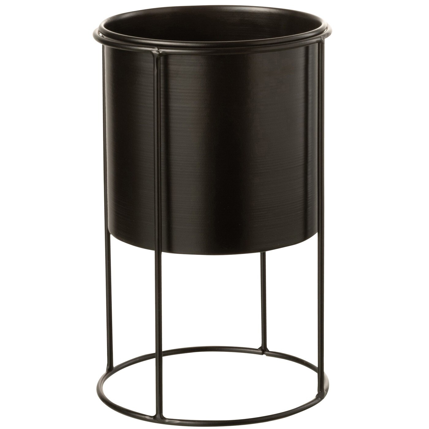 Ghiveci flori, Metal, 32 cm, Negru - eMAG.ro