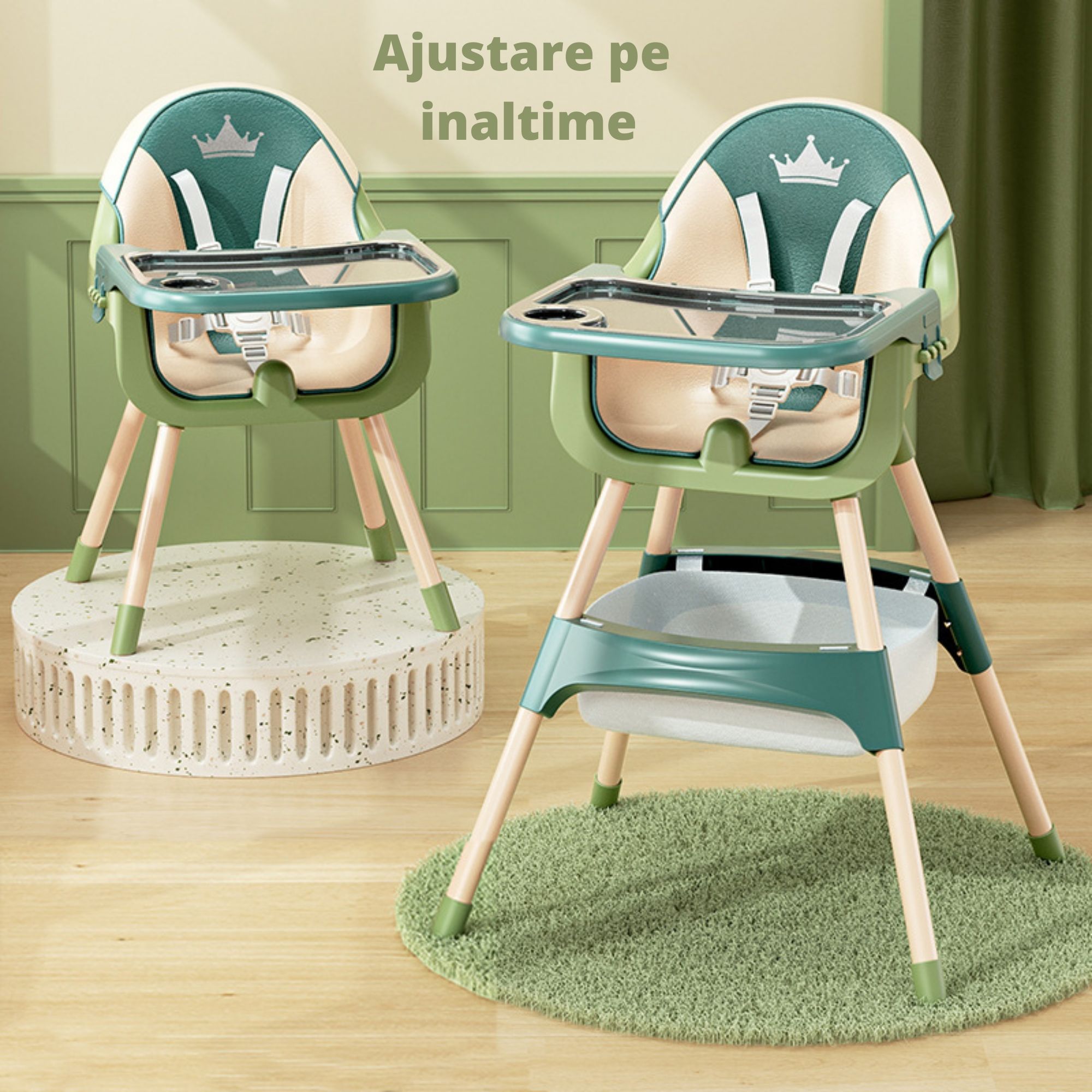 Scaun de Masa 3in1 pentru Bebelusi si Copii, WOWSTEP®, Varsta 6-72 luni ...
