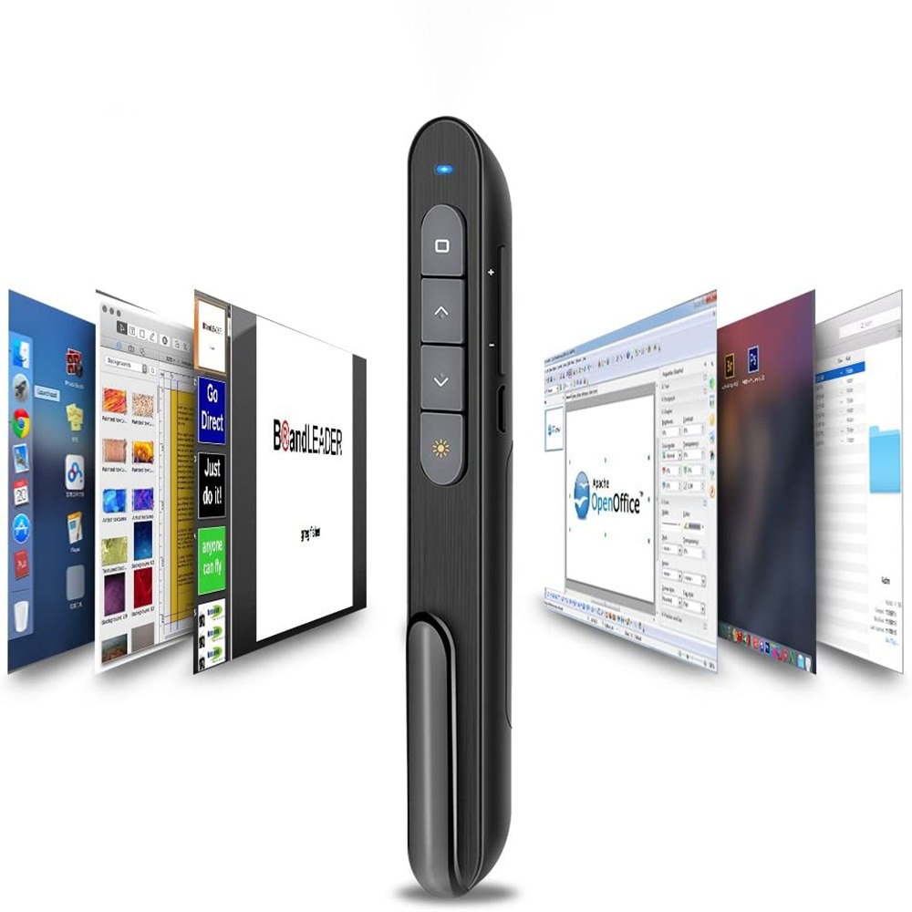 Telecomanda prezentare wireless, Sundiguer, USB, 14x1.9x2 cm, Negru ...