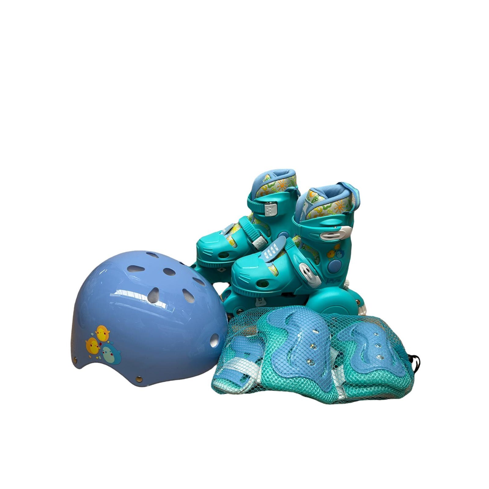 Set role ActionB-marimea S(30-33) reglabile, cu patru roti, casca si ...