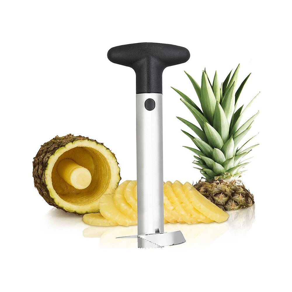Cutit pentru feliat si decojit ananas WTO®, otel inoxidabil, usor de ...