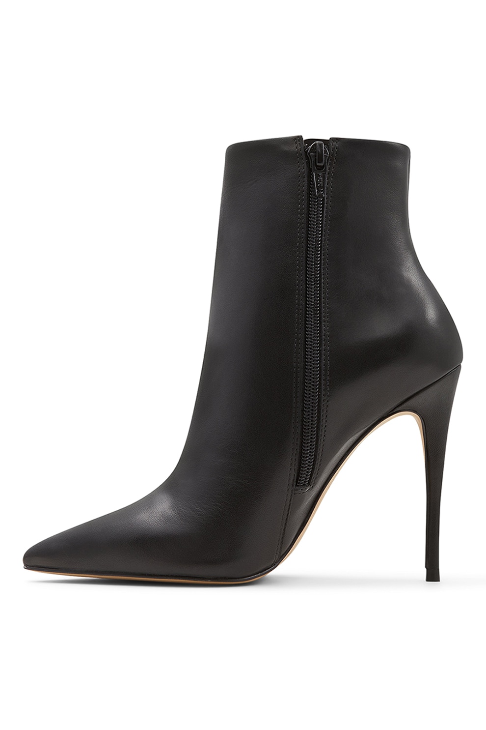 Aldo, Botine de piele cu toc cui Sheary, Negru, 6.5 - eMAG.ro