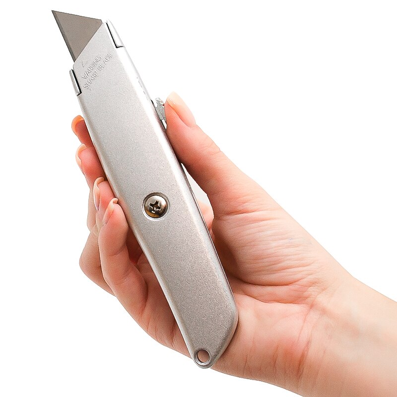 Cutter Retractabil Pentru Hartie, Argintiu, Siguranta Da, Lama Metal ...