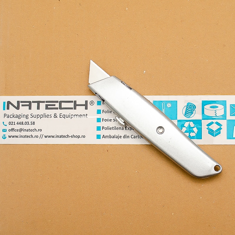 Cutter Retractabil Pentru Hartie, Argintiu, Siguranta Da, Lama Metal ...