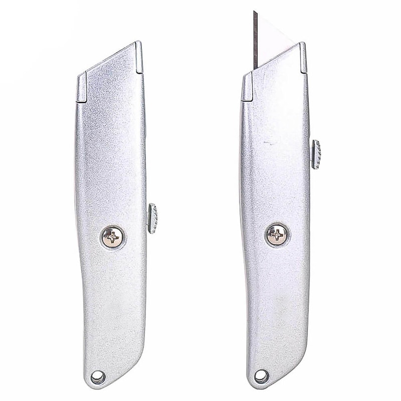 Cutter Retractabil Pentru Hartie, Argintiu, Siguranta Da, Lama Metal ...