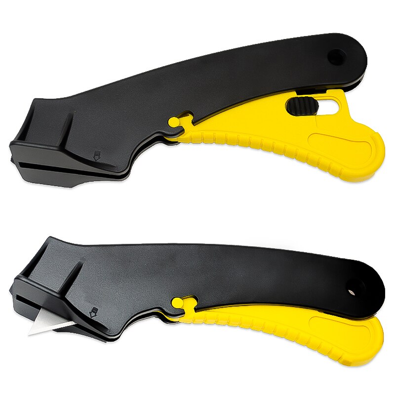 Cutter Retractabil Pentru Hartie, Culoare - Negru / Galben, Lama Metal ...